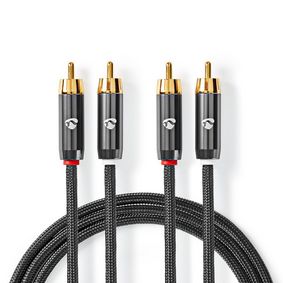 Premium Stereo Phono cable (2m) – SoundStoreXL